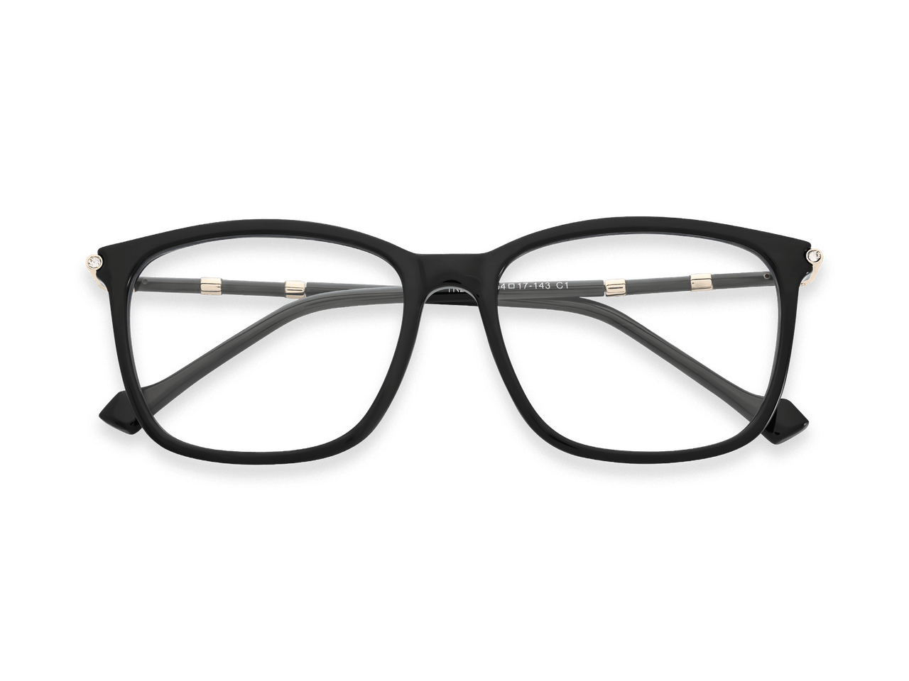 Etta Black Square Eyeglasses | EYDOLOGY – Eydology